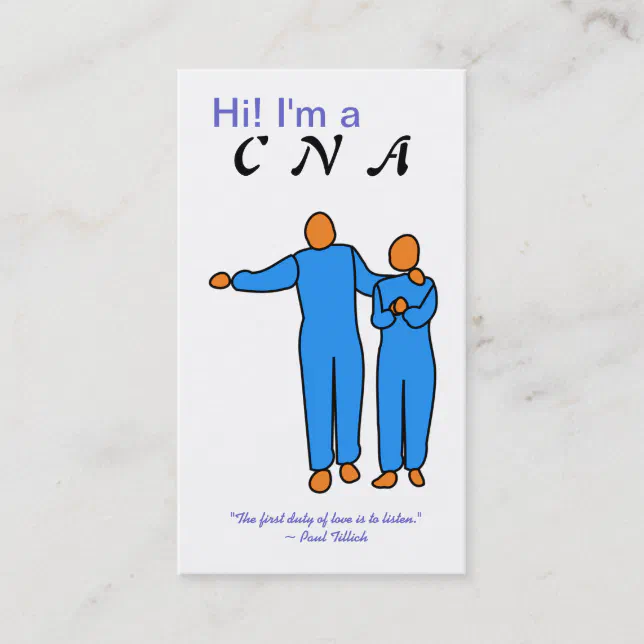 CNA Business Card template | Zazzle