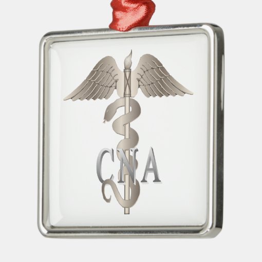 CNA Caduceus Metal Ornament | Zazzle