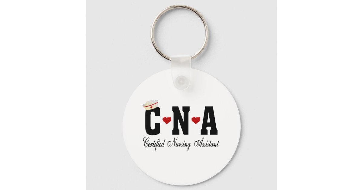CNA Certified Nursing Assistant Keychain | Zazzle