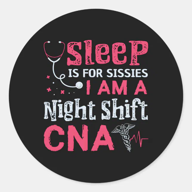 Cna Certified Nursing Assistant Medical Nurse Classic Round Sticker ...