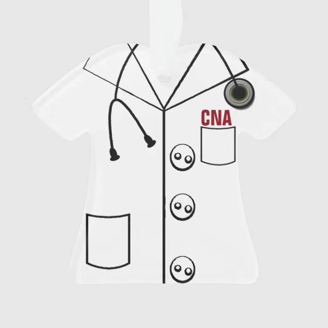 CNA LAB COAT ORNAMENT CHRISTMAS (CUSTOMIZABLE) | Zazzle