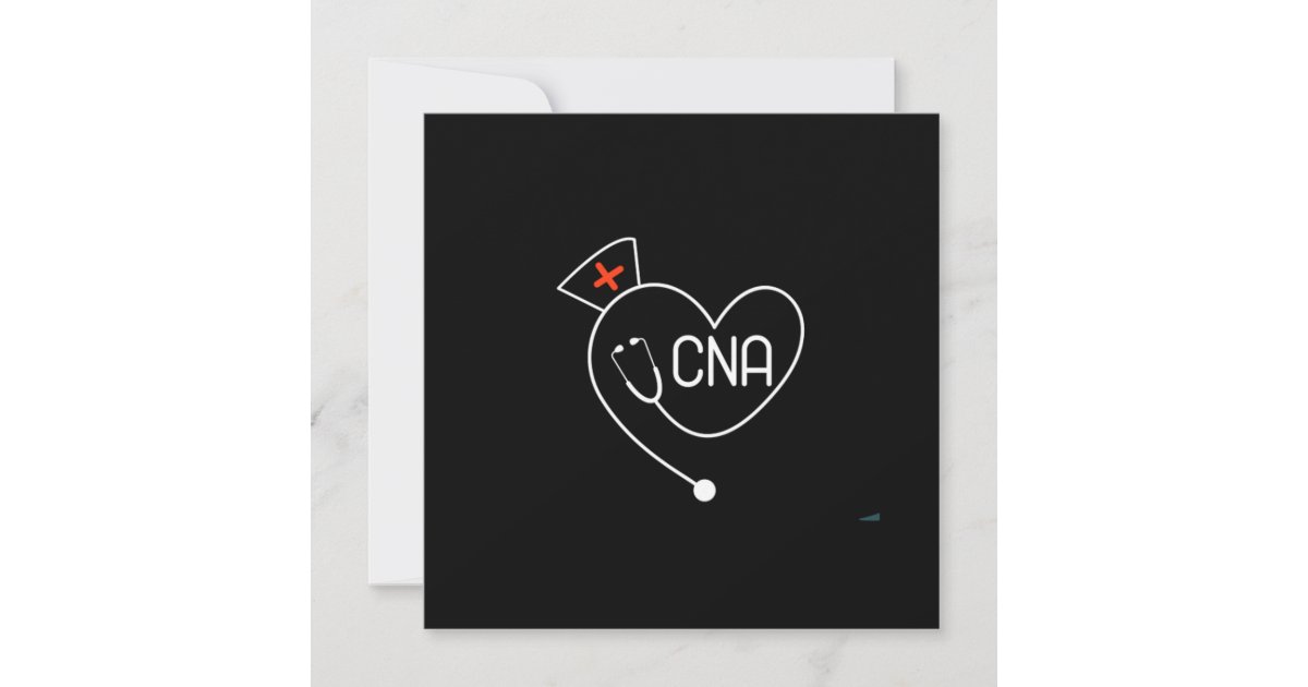 CNA Stethoscope Nurse Nursery Nursing Doctor Gift Invitation | Zazzle