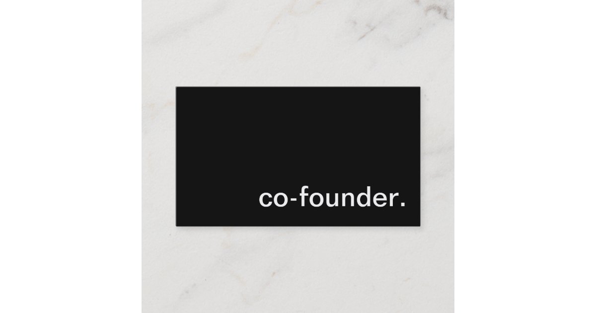 Co Founder Business Card | Zazzle