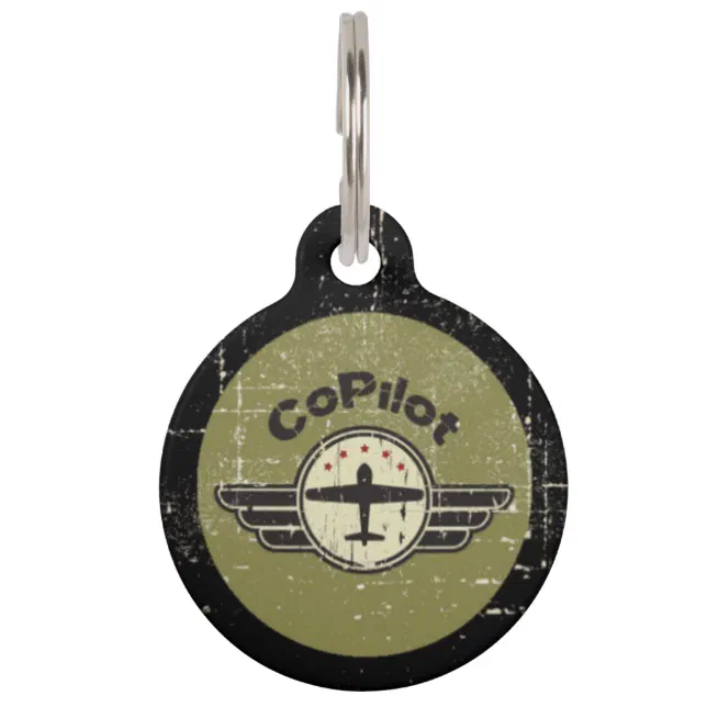 Co-Pilot Pet ID Tag | Zazzle