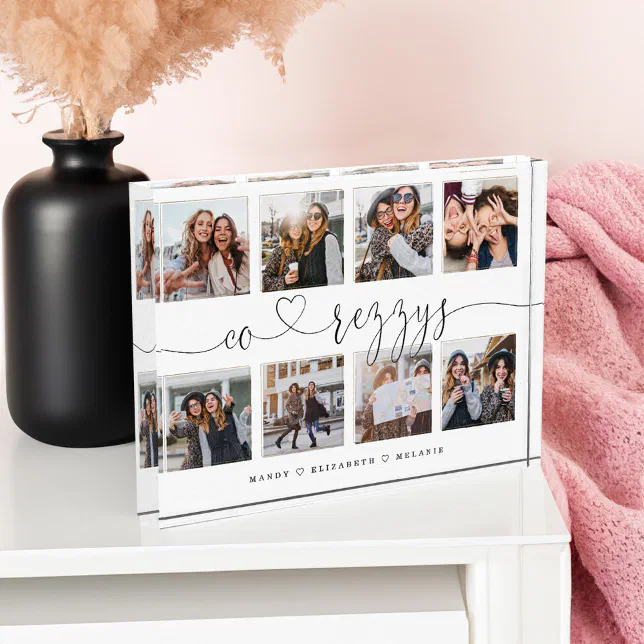 Co-rezzys Script Gift For Friends Photo Collage | Zazzle