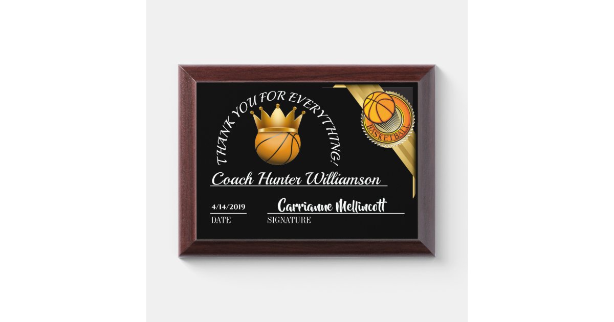 Coach Appreciation Award Plaque | Zazzle