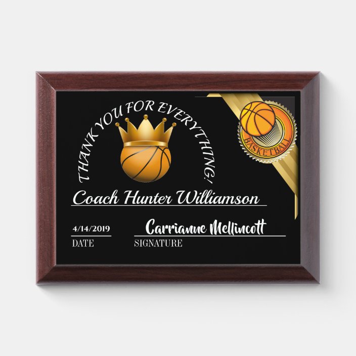 Coach Appreciation Award Plaque | Zazzle.com