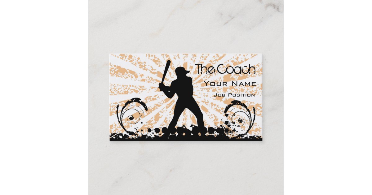 Coach Baseball Business card | Zazzle