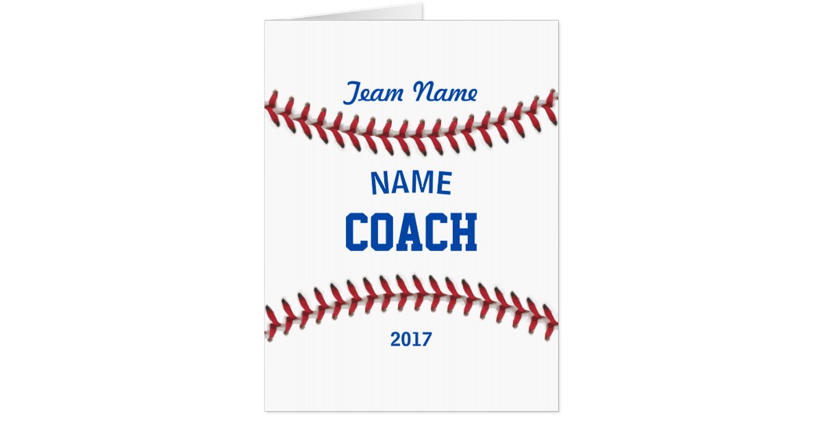 Coach Baseball Sport Card | Zazzle