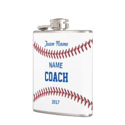 Coach Baseball Sport Flask | Zazzle