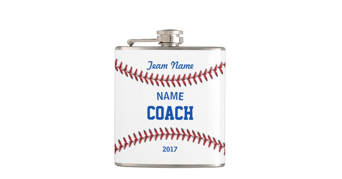 Coach Baseball Sport Flask | Zazzle