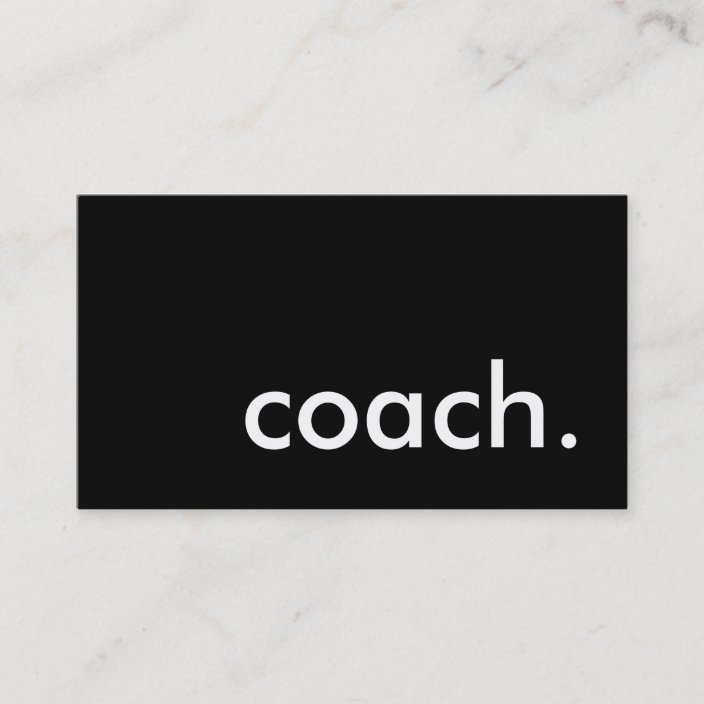 coach. business card | Zazzle.com