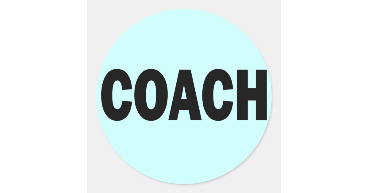 COACH CLASSIC ROUND STICKER | Zazzle
