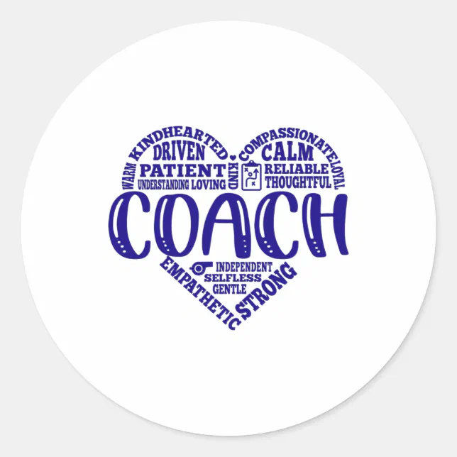 Coach, dance coach, appreciation, cheer classic round sticker | Zazzle