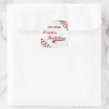 Coach Happy Birthday Large Grunge Baseball, Sport Square Sticker | Zazzle