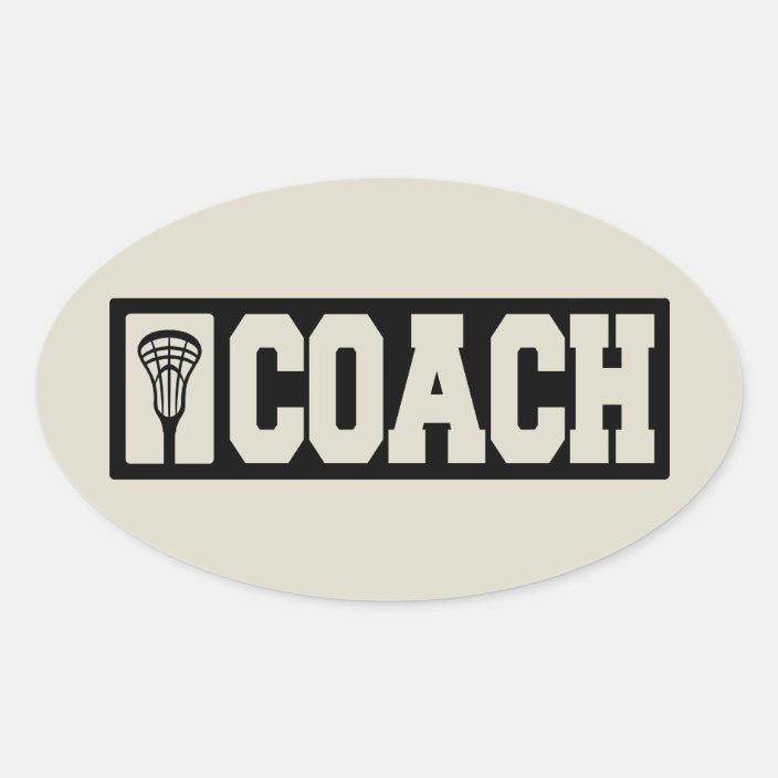 Coach - Lacrosse Coach Oval Sticker | Zazzle.com