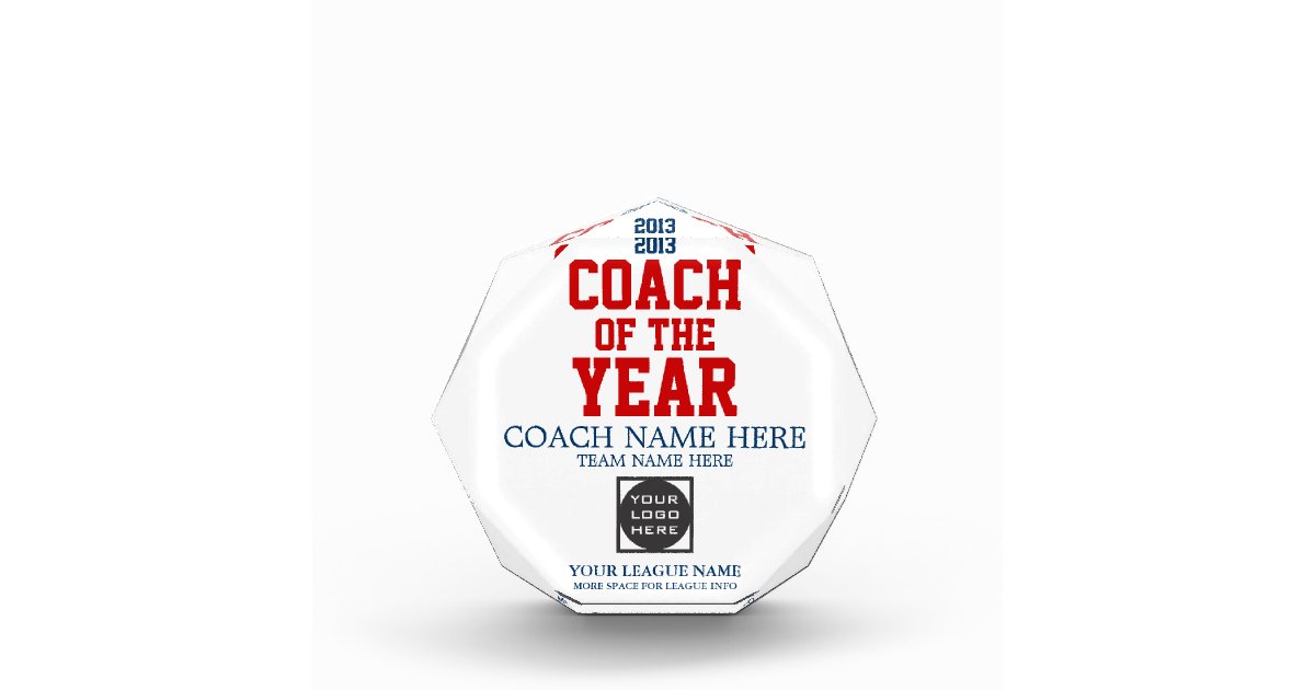 Coach of the Year Customizable Awards | Zazzle