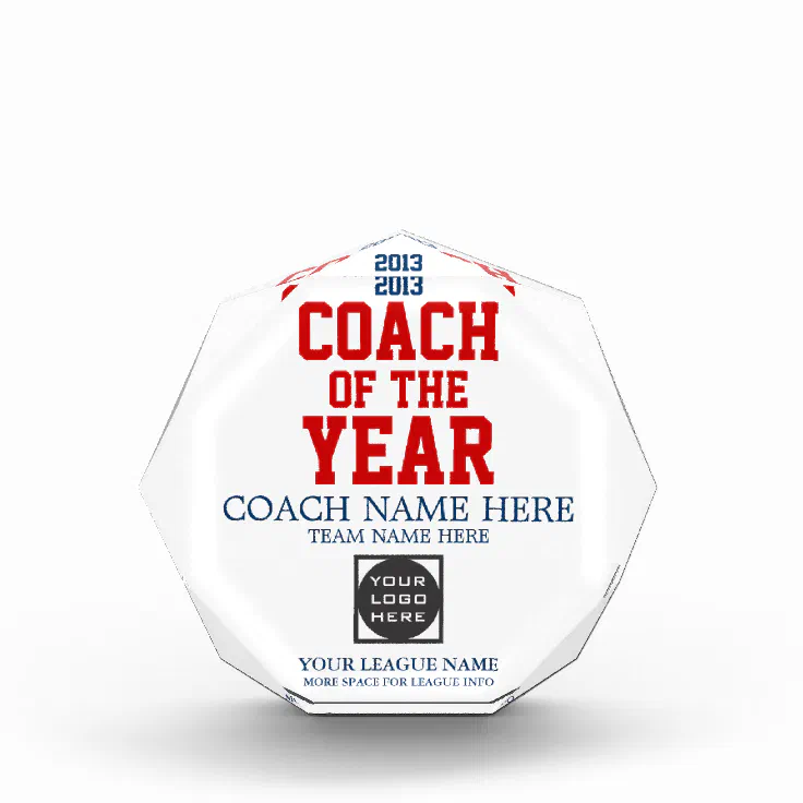 Coach of the Year Customizable Awards | Zazzle