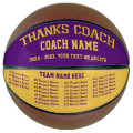 Coach, Team, All Player's Names, Custom Basketball | Zazzle