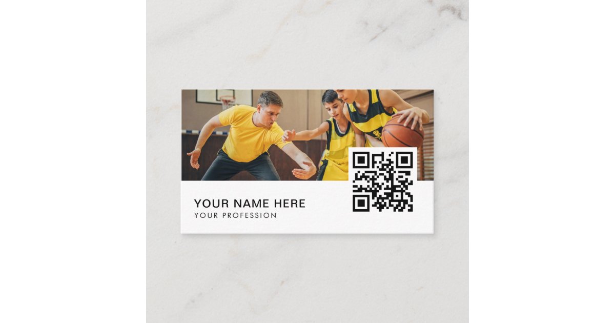 coach training basketball QR Code Business Card | Zazzle