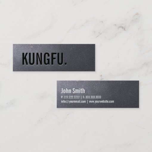 Coal Black Kung Fu Mini Business Card | Zazzle Coal Black Kung Fu Mini Business Card | Zazzle