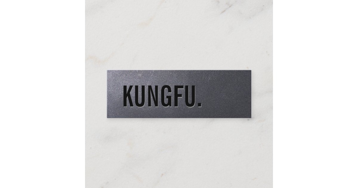 Coal Black Kung Fu Mini Business Card | Zazzle Coal Black Kung Fu Mini Business Card | Zazzle