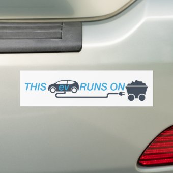 Coal Country Cred For Your EV Bumper Sticker | Zazzle