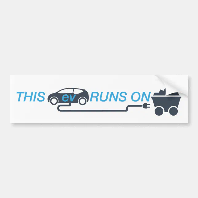 Coal Country Cred For Your EV Bumper Sticker | Zazzle