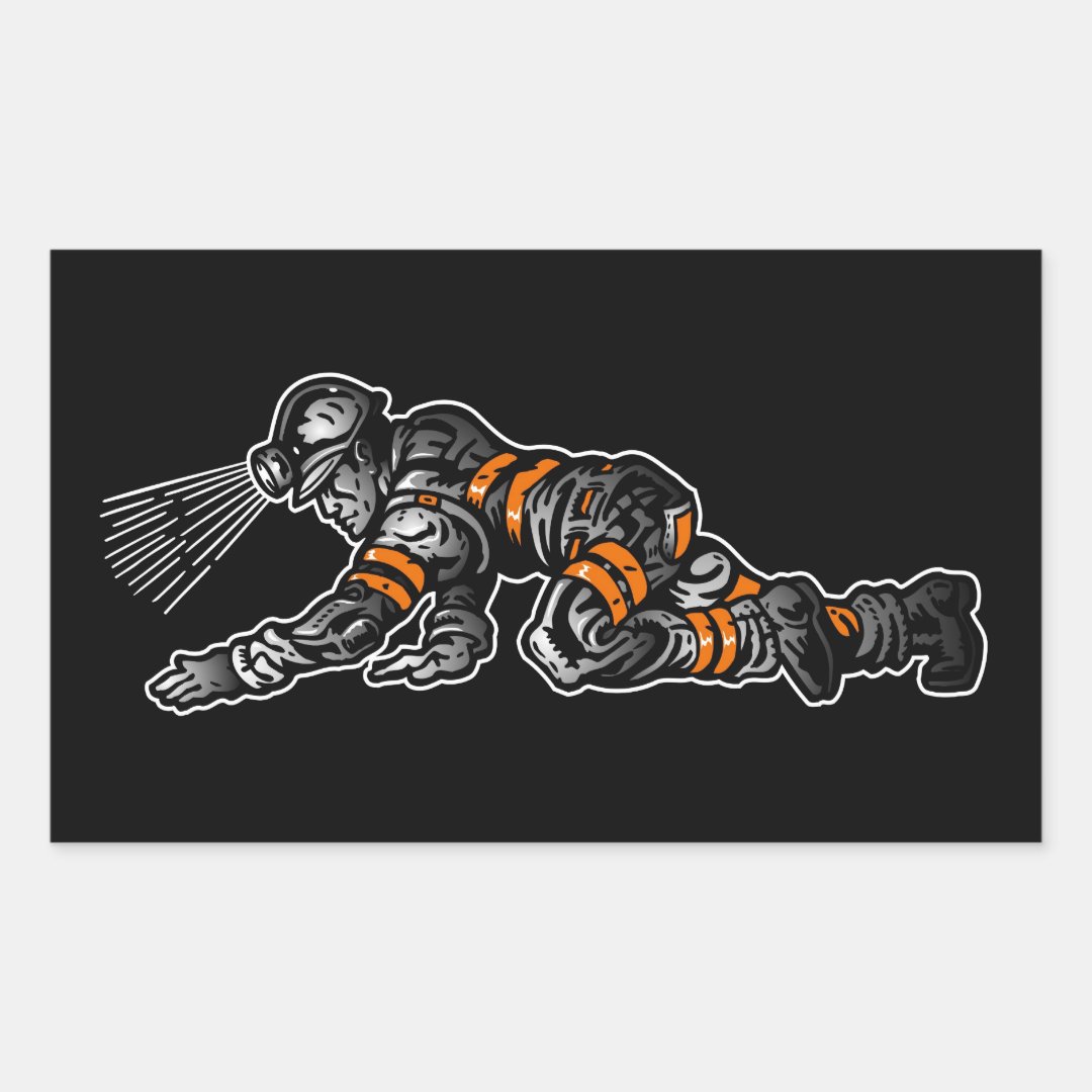 COAL MINER RECTANGULAR STICKER | Zazzle