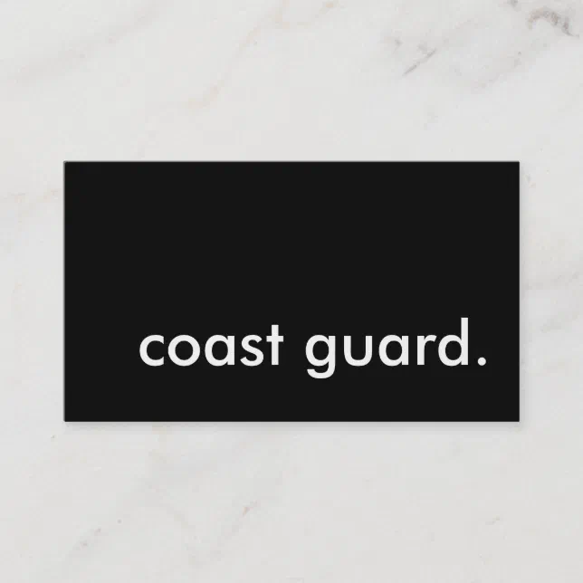 coast guard. business card | Zazzle