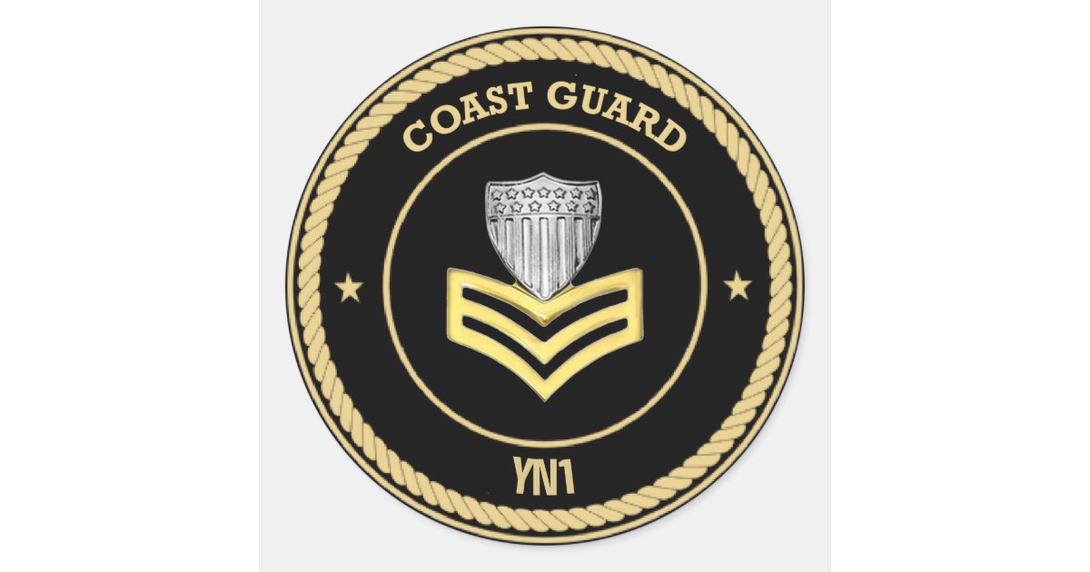 Coast Guard First Class Custom Sticker | Zazzle