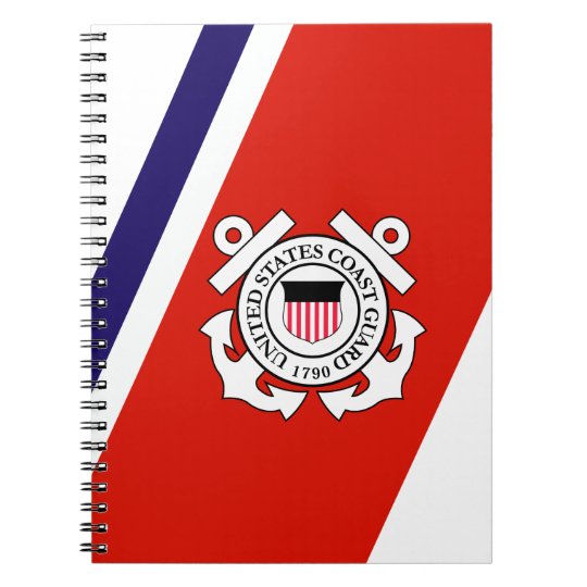 Coast Guard Racing Stripe - Right Notebook | Zazzle.com