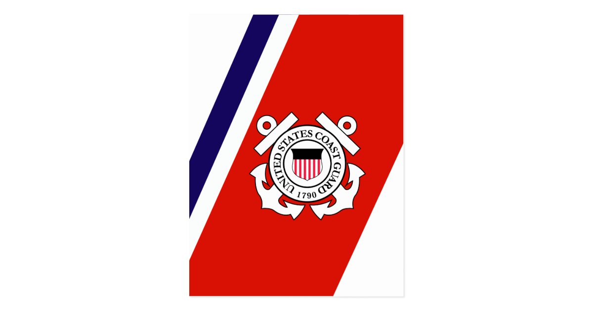 Coast Guard Racing Stripe - Right Postcard | Zazzle