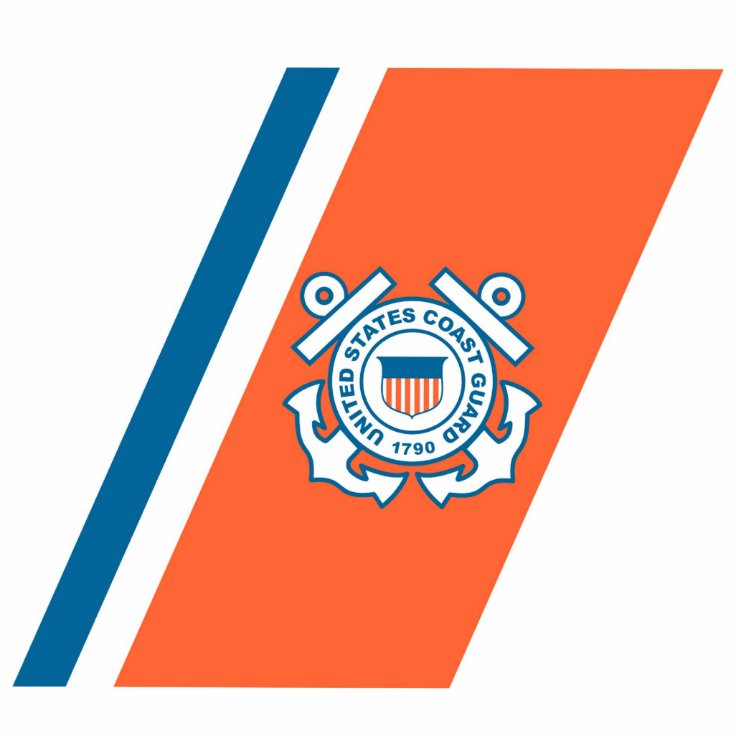 Coast Guard Racing Stripe Sculpture | Zazzle