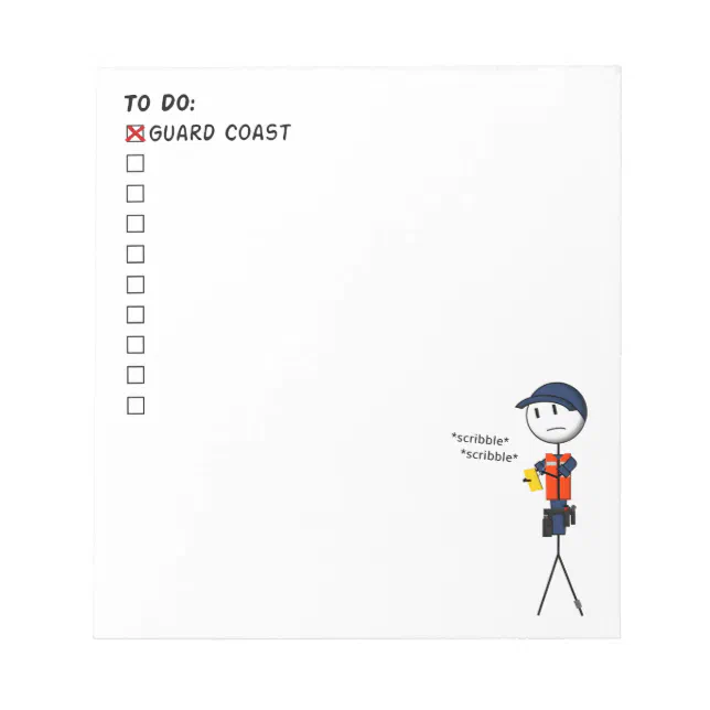 Coast Guard To-Do List Notepad | Zazzle