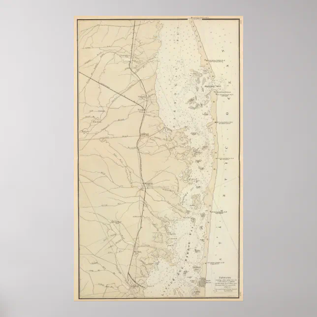 Coast section Barnegat Bay to Tuckerton Chart Map | Zazzle