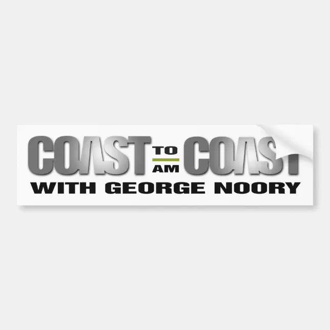 Coast To Coast AM Bumper Sticker (White) | Zazzle