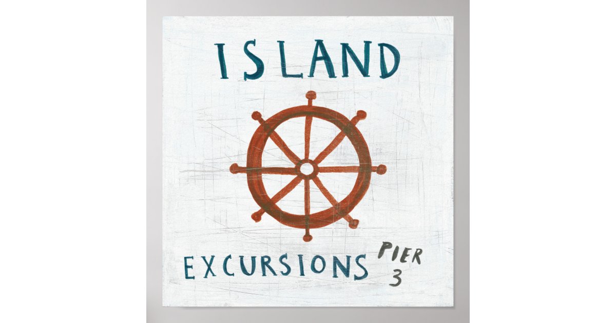 Coastal Art | Island Excursions Poster | Zazzle