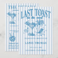 Coastal Bachelorette Cocktail Party Blue Invitation | Zazzle