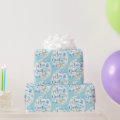 Coastal Beach Christmas SEAS & GREETINGS Wrapping Paper | Zazzle