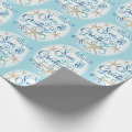 Coastal Beach Christmas SEAS & GREETINGS Wrapping Paper | Zazzle