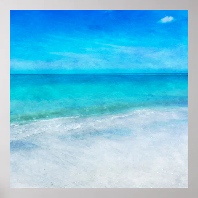 Coastal Beach Decor in Teal Aqua Turquoise Blue | Zazzle