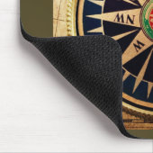 coastal beach nautical antique compass mouse pad | Zazzle