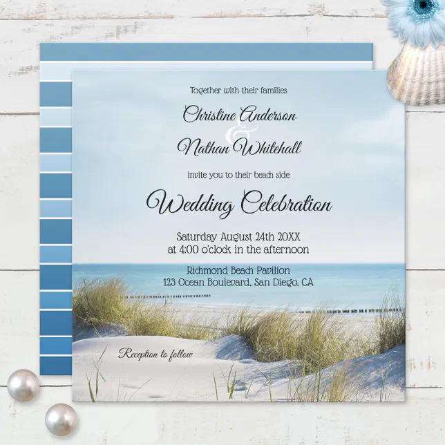Coastal Beach or Destination Wedding Invitation | Zazzle