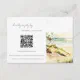 Coastal Beach Sun Seascape Wedding QR Code RSVP Enclosure Card | Zazzle