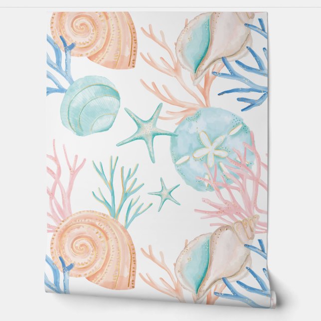 ocean seashells wallpaper