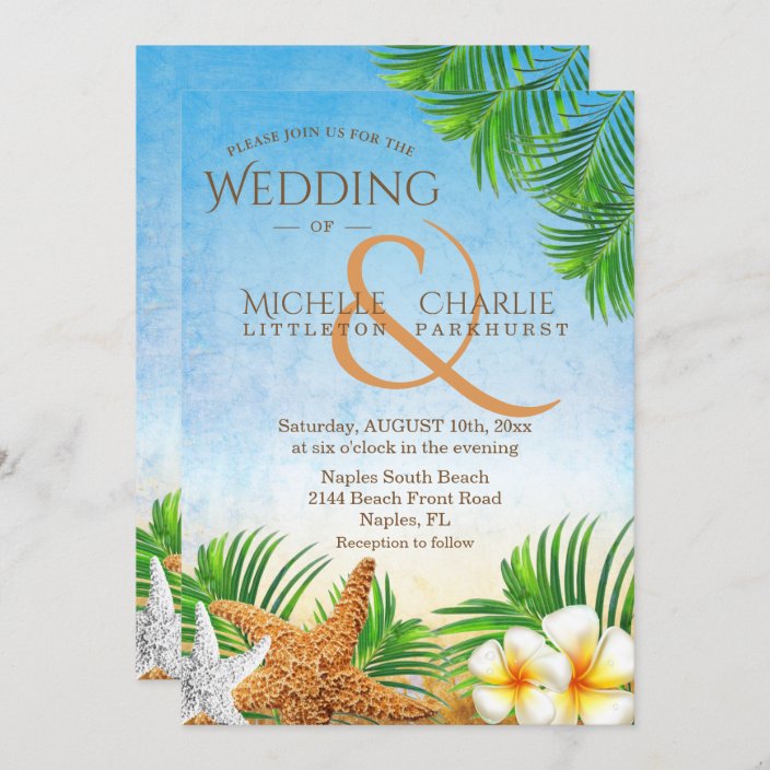 Coastal Beach Wedding Invitation | Zazzle.com