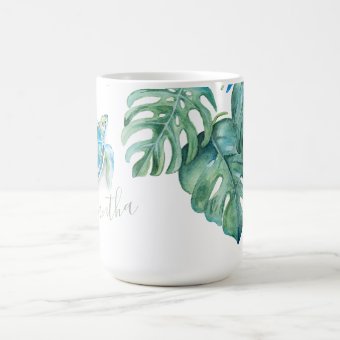 Coastal Blue and Green Sea Turtle Personalized Coffee Mug | Zazzle