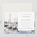 Coastal Boats at Harbor Seascape Weekend Party Invitation | Zazzle