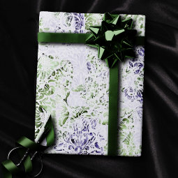 Coastal Chic | Purple and Lime Green Grunge Wrapping Paper | Zazzle